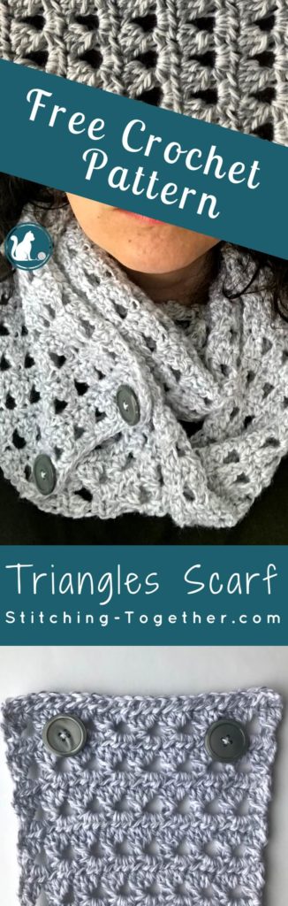 Triangles Crochet Scarf - Free Pattern