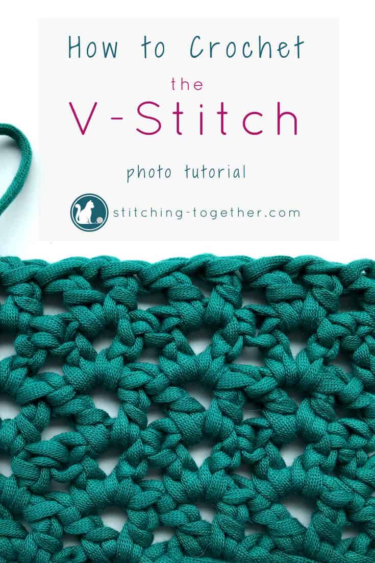 How to Crochet the V-Stitch (Step by Step Tutorial) - Stitching Together