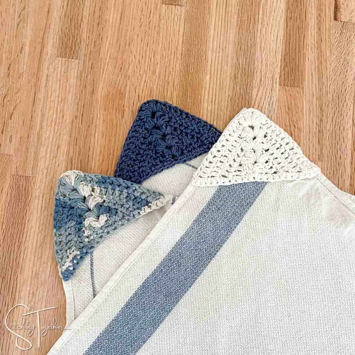 Modern Crochet Kitchen Towel Topper