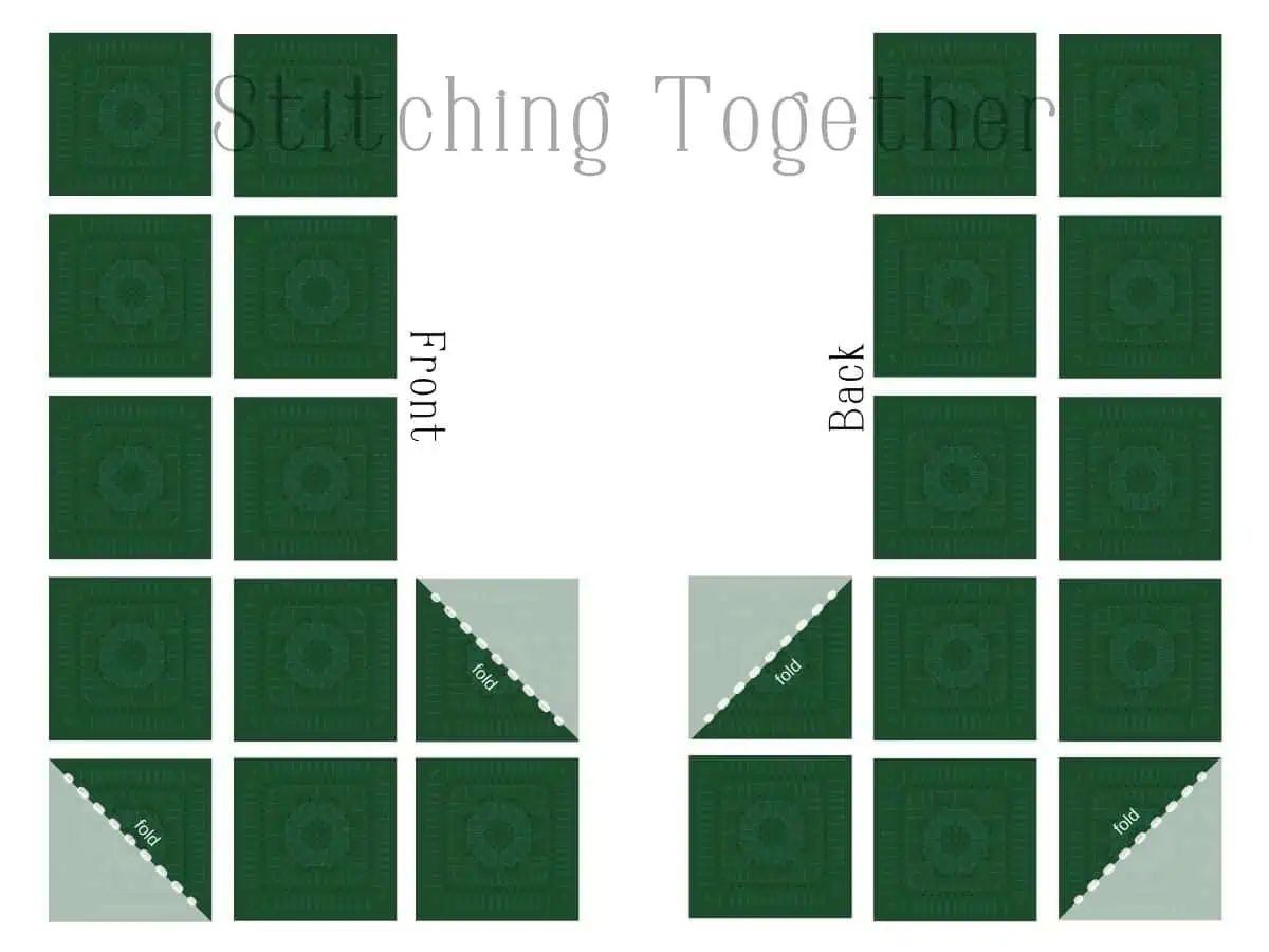 Fountain Flower Granny Square Crochet Stockings Free Pattern