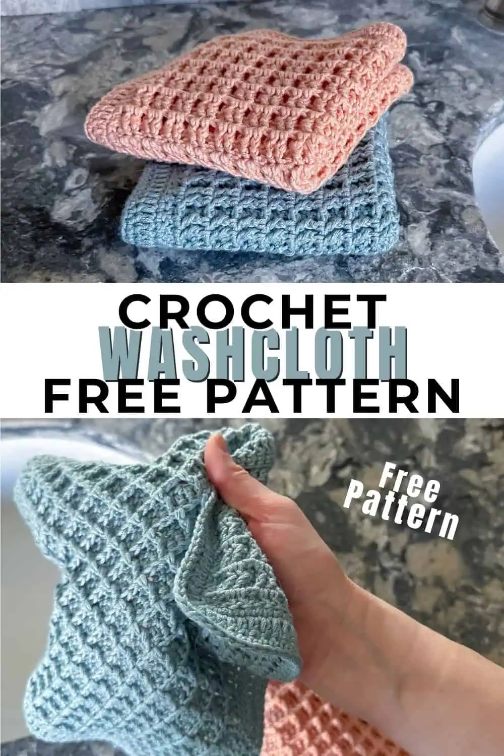 Waffle Stitch Washcloth Free Crochet Pattern